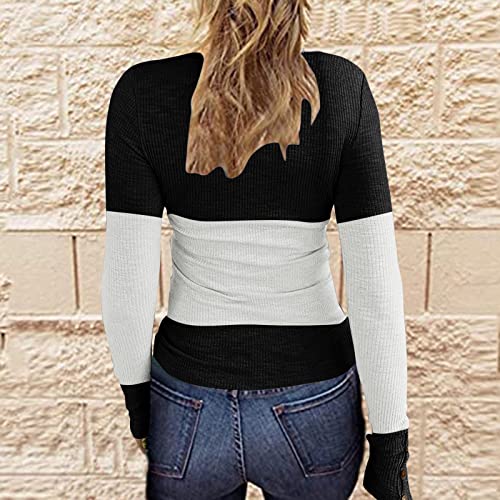 Women Long Sleeve Tshirt Autumn Sweatshirt Tops Classic Retro Long Sleeve Shirt Sweatshirt Pullovers Outdoor Pullovers Black-a