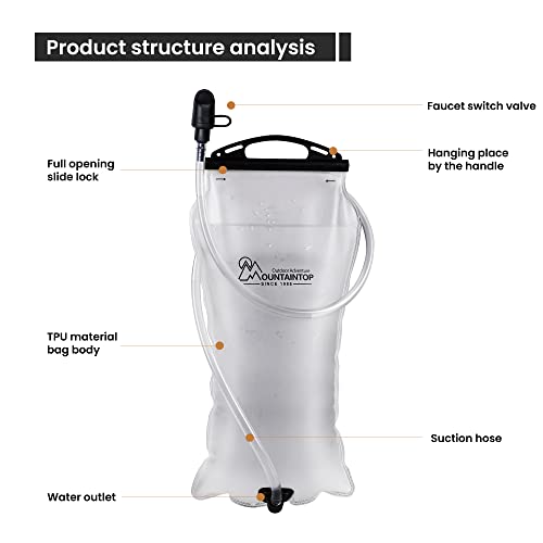 MOUNTAINTOP 40L Hiking Backpack with 3L Hydration Bladder for Men & Women Camping Climbing,Blue and Yellow