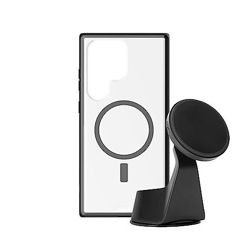 Mous MagSafe Suction Mount and Samsung S23 Ultra Case Clear Clarity 2.0