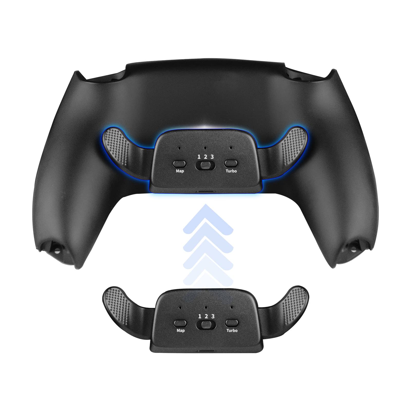 Sehawei PS5 Controller Back Button Attachment with Turbo Function, Back Paddles Kit with Mapping Function for PS5 Controller Model BDM-010 & BDM-020 & BDM-030(without Controller)