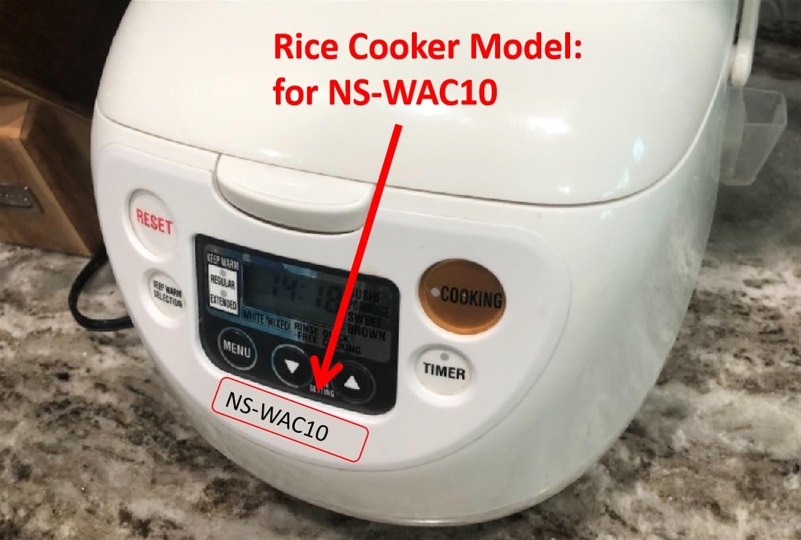 Upiyan Rice Cooker Inner Bowl for Zojirushi NS-WAC10 (5.5cup) Replace Non-Stick Inner Pan