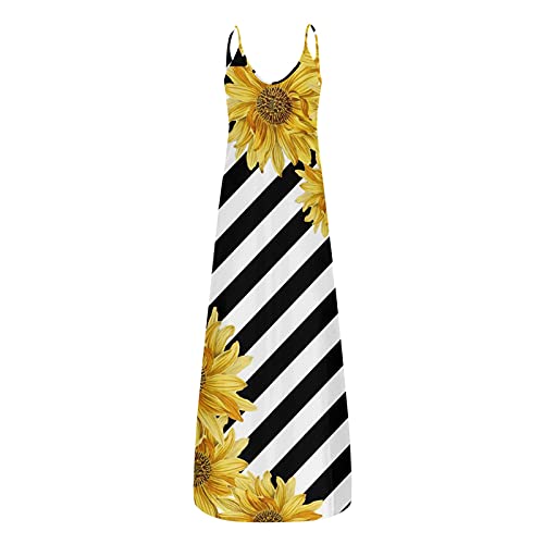 Purple Midi Skirt for Women Petite Size O Neck Long Pullover Plus Summer Sleeveless Flower Print Dresses Women's Dress