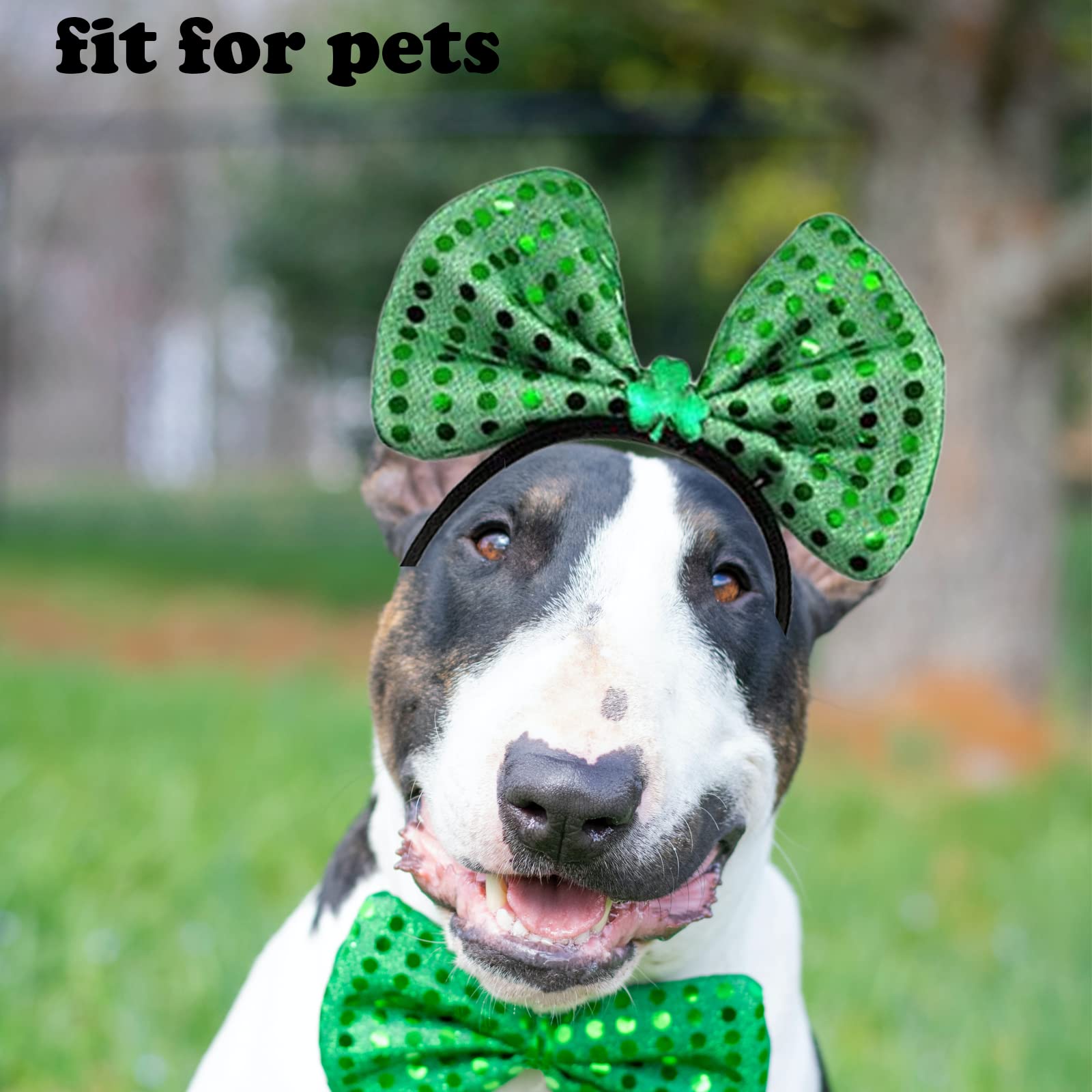 SEIHDHIK 6 Pack St. Patrick's Day Headbands, Green Irish Shamrock Head Band, Saint Patrick's Day Accessories for Women Men St Patricks Day Party Decorations