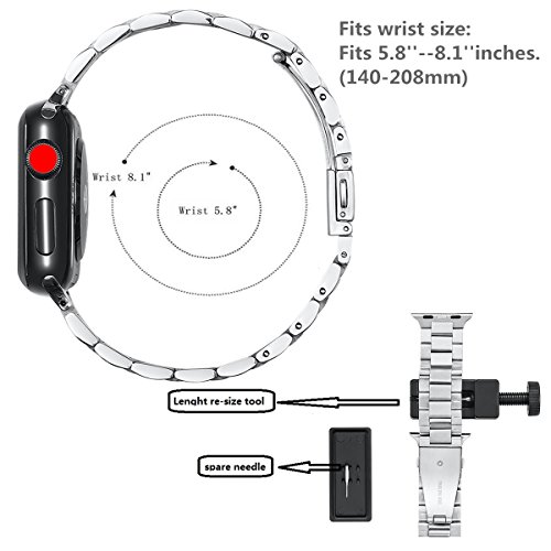 ownace New models compatible for Apple Watch Band 42mm 44mm 45mm series 7 (42mm/44mm/45mm-Silver and Gold)