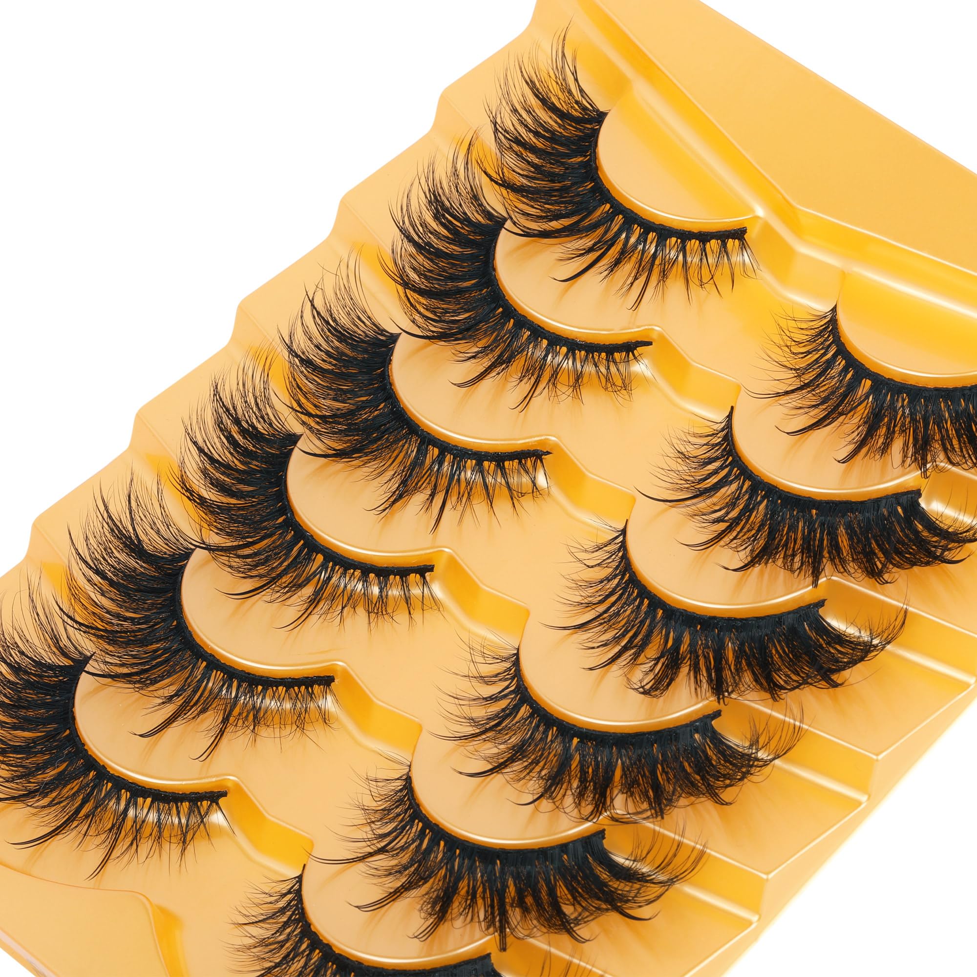 Mink Lashes Natural Look Wispy False Eyelashes Fluffy Fairy False Lash Strips that look Like Extensions 19mm Faux Mink Lash Cat Eye Lash by Focipeysa
