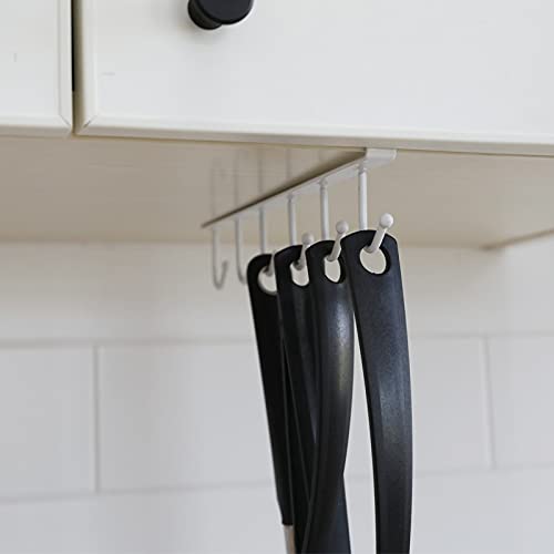 ZALORD Storage Shelves Art Clapboard Hanger Wardrobe Multifunctional Hook Kitchen Cabinet 6 Hook Hook Finishing Rack Without Nails Storage Shelves for Kitchen