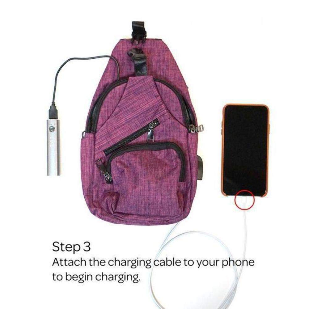 NuPouch Daypack Anti-Theft Backpack Large Plum.