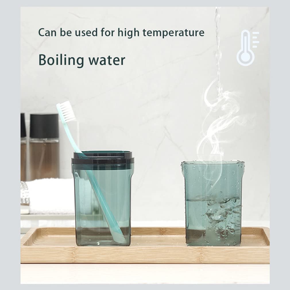 Travel Toothbrush Cup, Multifunction Capsule Shape Wash Gargle Cup Portable Business Trips Travel Toothpaste Case Toothbrush Holder Organizer Box