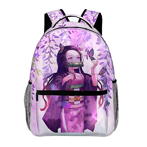 minsrate Cute Anime Backpack 3D Print Canvas Backpacs Large Capacity Multifunction Sports Travel Leisure Bag Daypack Gifts