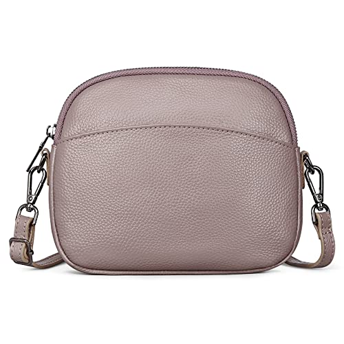 SENDEFN Leather Small Crossbody Purse Bags for Women Lightweight Dome Shoulder Handbags with Adjustable Strap