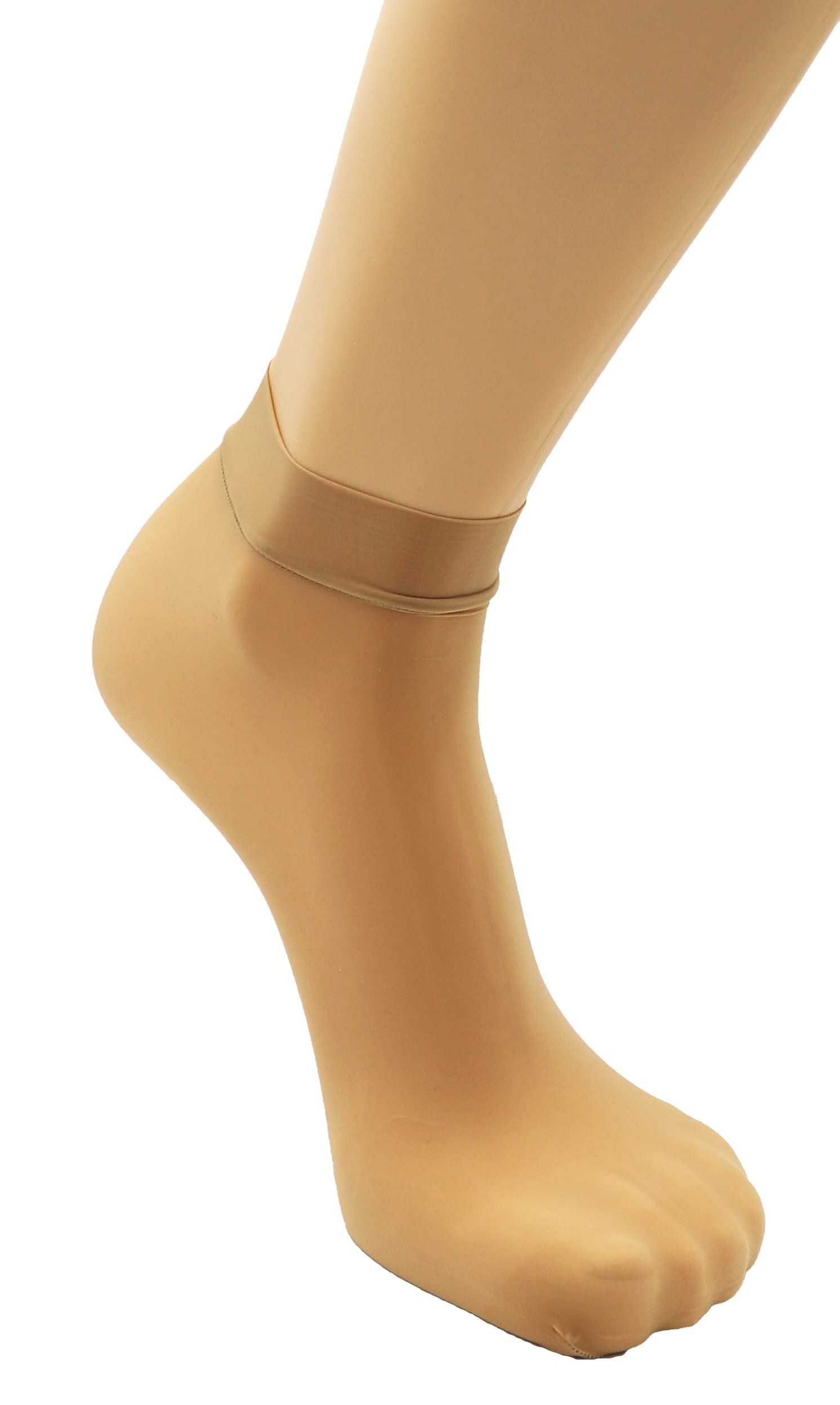 Mona's Choice Mens Ice Silk Ankle Socks (Pack of 5, Nude)