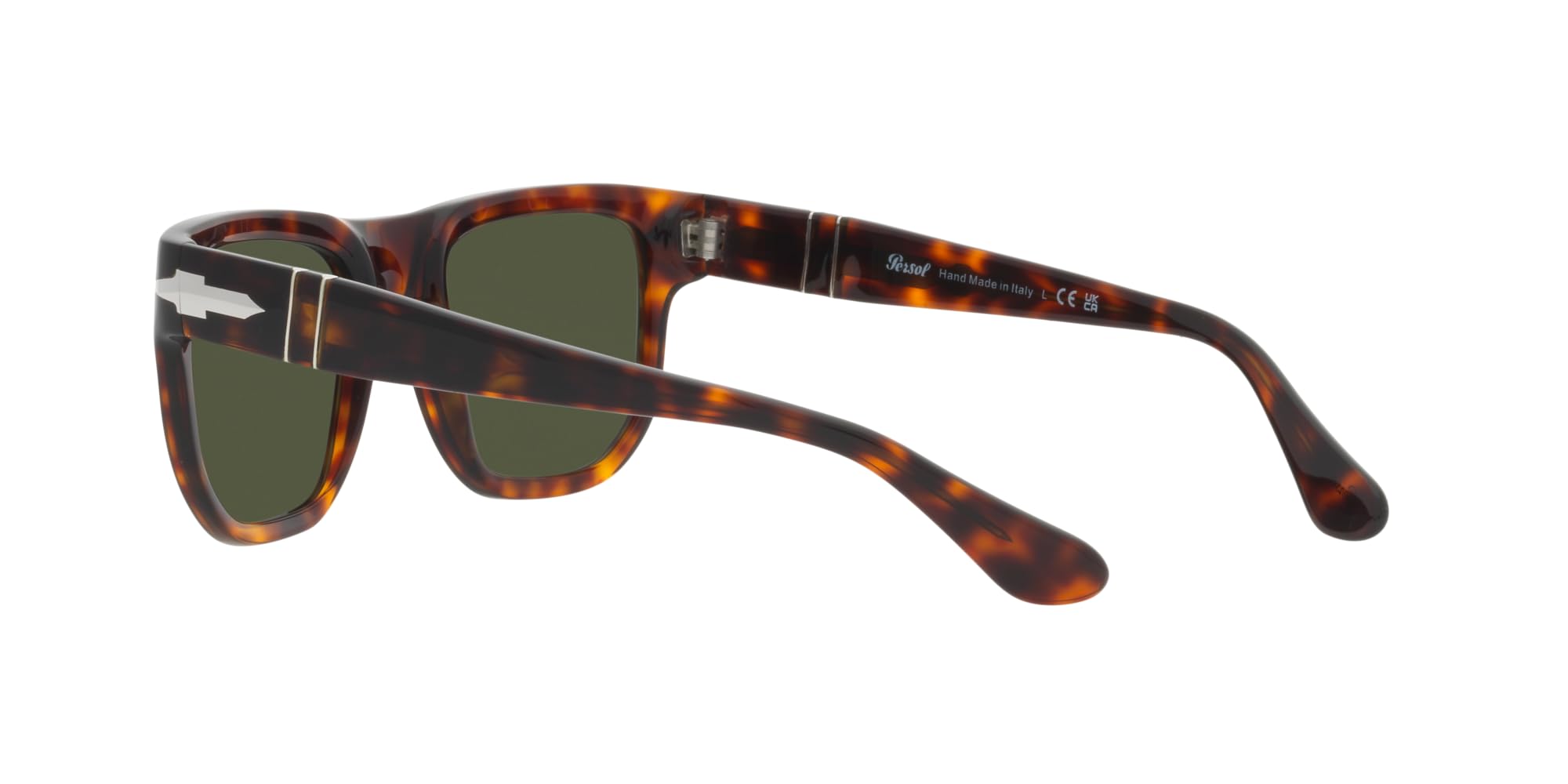 Persol PO3306S Square Sunglasses, Havana/Green, 55 mm
