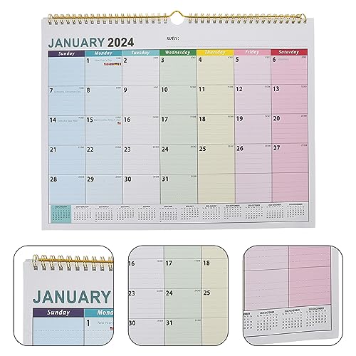 NUOBESTY 2024-2025 Wall Calendar Hanging Calendar Flip Schedule Calendar from Jan. 2024- Jun. 2025 Table Calendar Planner Calendar New Year Calendar for Home Office