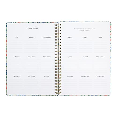 Letts Spring Valley Academic Weekly/Monthly Planner, 18 Months, July 2023 to December 2024, Week-to-View, Wiro Binding, Multilingual, A5 Size, 8.25" x 5.875", Mint (C031799-24)
