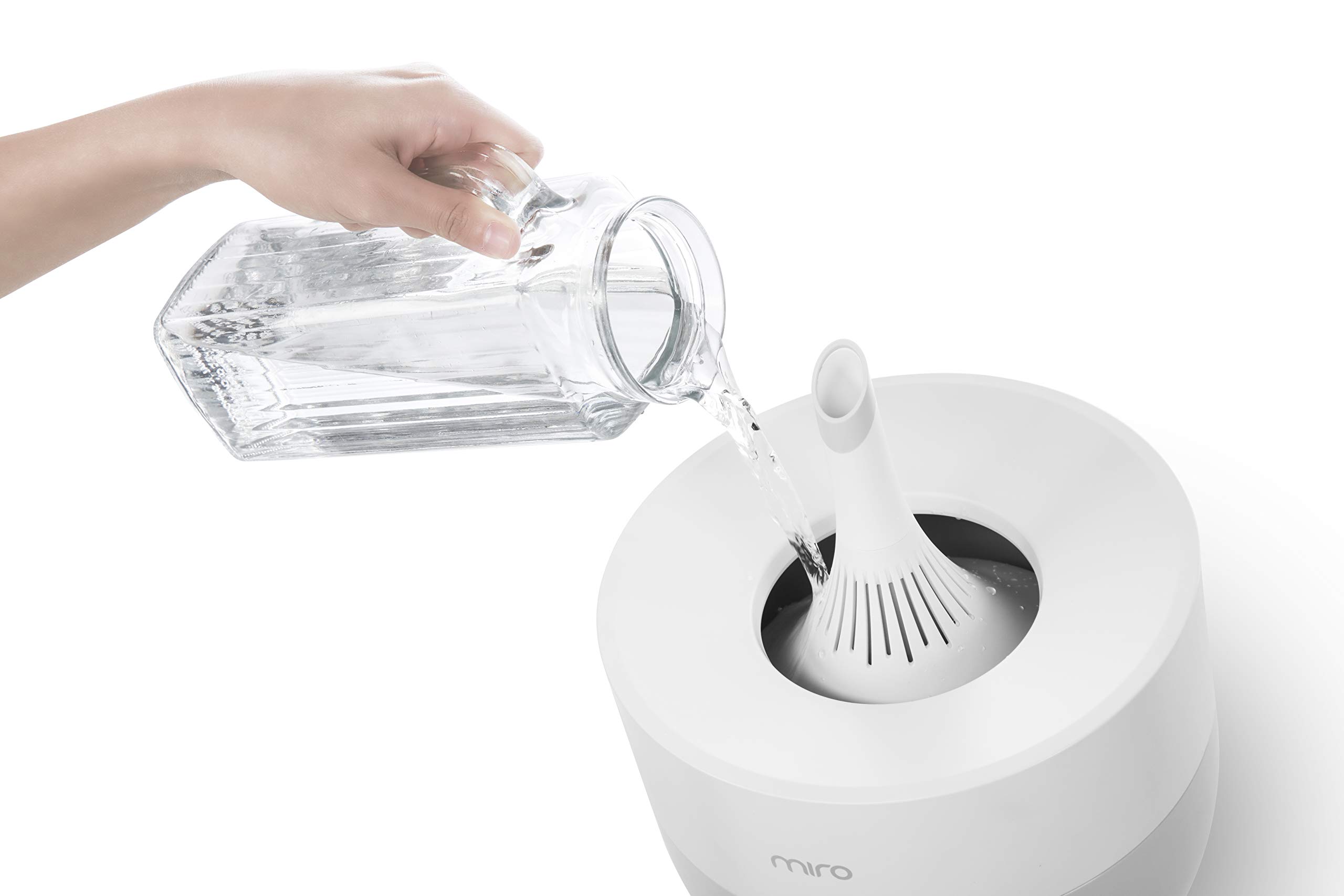 Miro NR07S Humidifier - Completely Washable Modular Humidifier, Easy to Clean, Easy to Use, Large Room - Cool Mist, Sanitary, Top-Fill Ultrasonic Humidifier with Whisper Quiet and Powerful Output