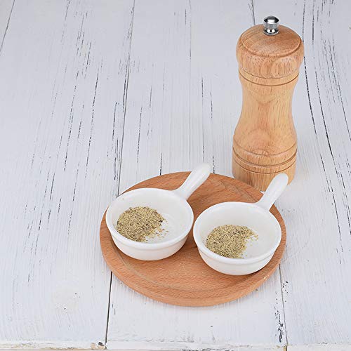 Roskio Manual Acrylic Pepper Mill Salt Grinder Wooden 5 Inches for Home Kitchen Restaurant Monther's Day
