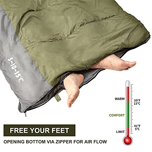 Night Cat Camping Sleeping Bag for Adults 3 Seasons Portable Lightweight Backpacking Hiking Traveling Indoor Outdoor Temperature 5-15β 2.6x6.3ft Switch to a Quilt or Blanket