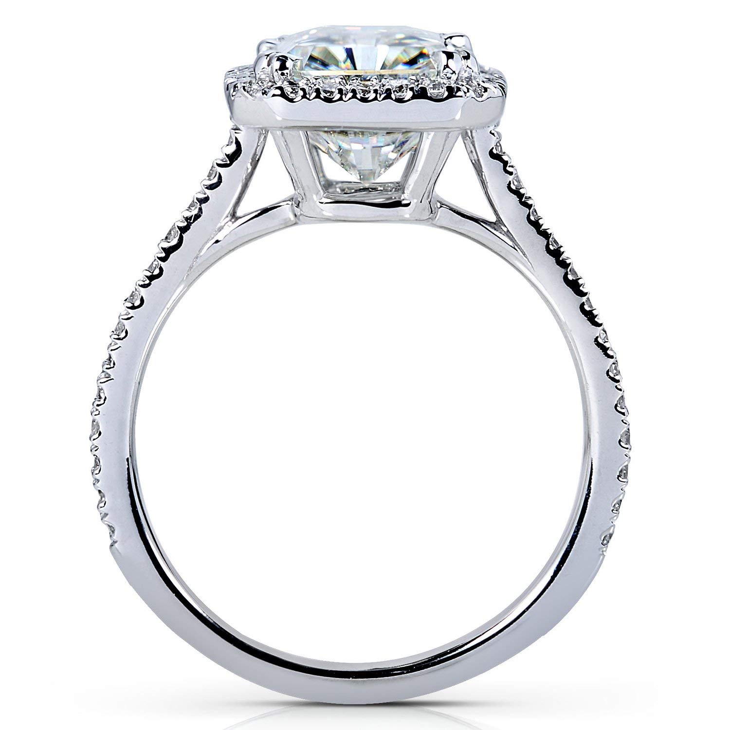 Kobelli Radiant-cut Moissanite Engagement Ring 3 CTW 14k White Gold, Size 5.5, White Gold