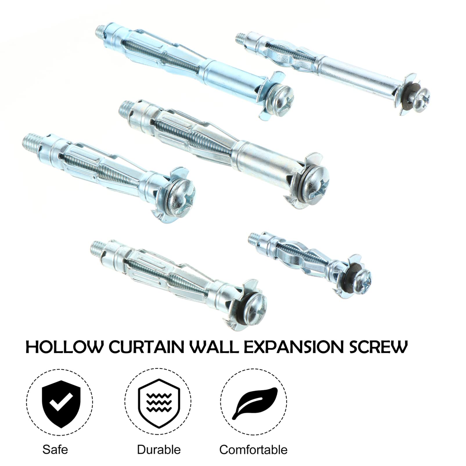 VILLCASE 42 Pcs 1 Expansion Bolt Professional Anchor Bolts Useful Fixing Anchors Multipurpose Fixing Bolts Anchor Screws Wall Connectors Ground Screw Durable Nut Sleeves Major Galvanized