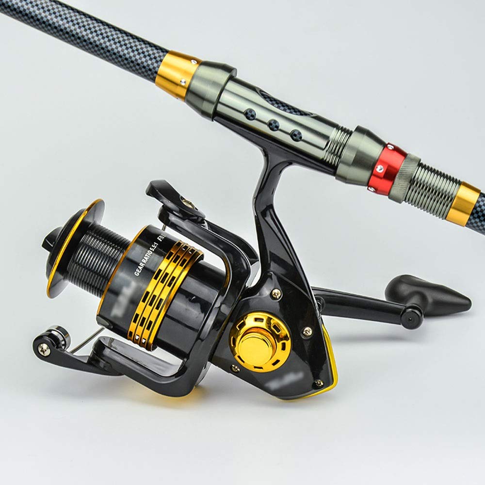 LLJPYX7L Fishing Reel, Lightweight Design, can Purchase Multiple Quantities, 4.9:1 Gear Ratio, Interchangeable Left and Right Handles, Light Rocker Design (Color : Two Reel)