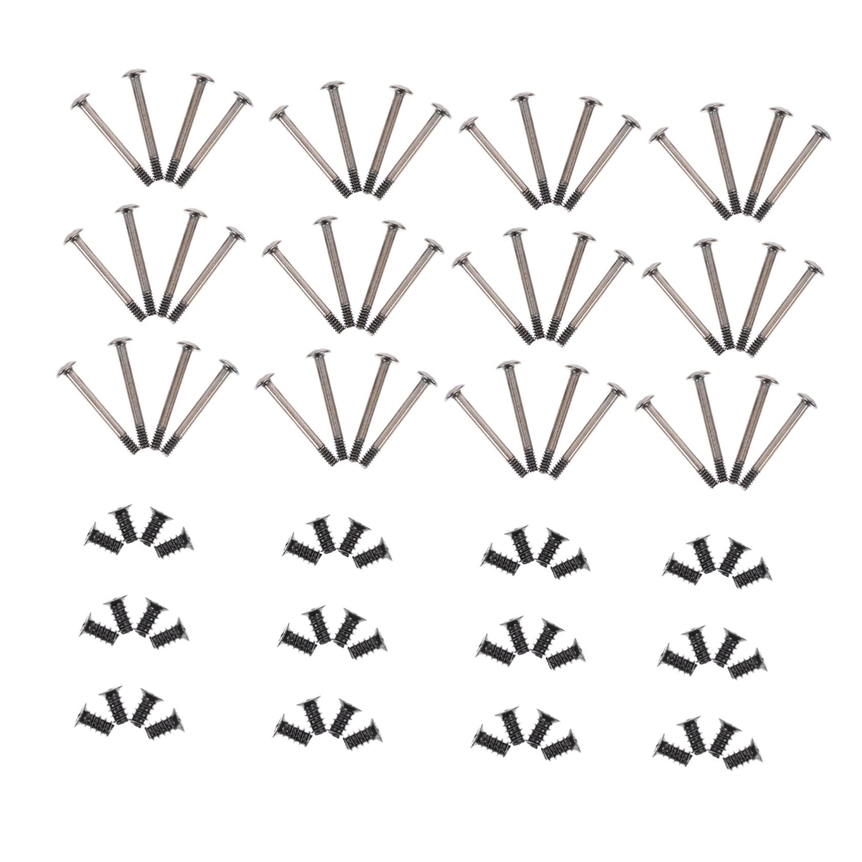 VILLCASE 60pcs Black Electrical Outlet Short Screws Outlet Screws Small Screw Computer Motherboards Laptops Screw for Case Fan Computer Cooling Fan Screw Fan Screws Glasses Miniature M1