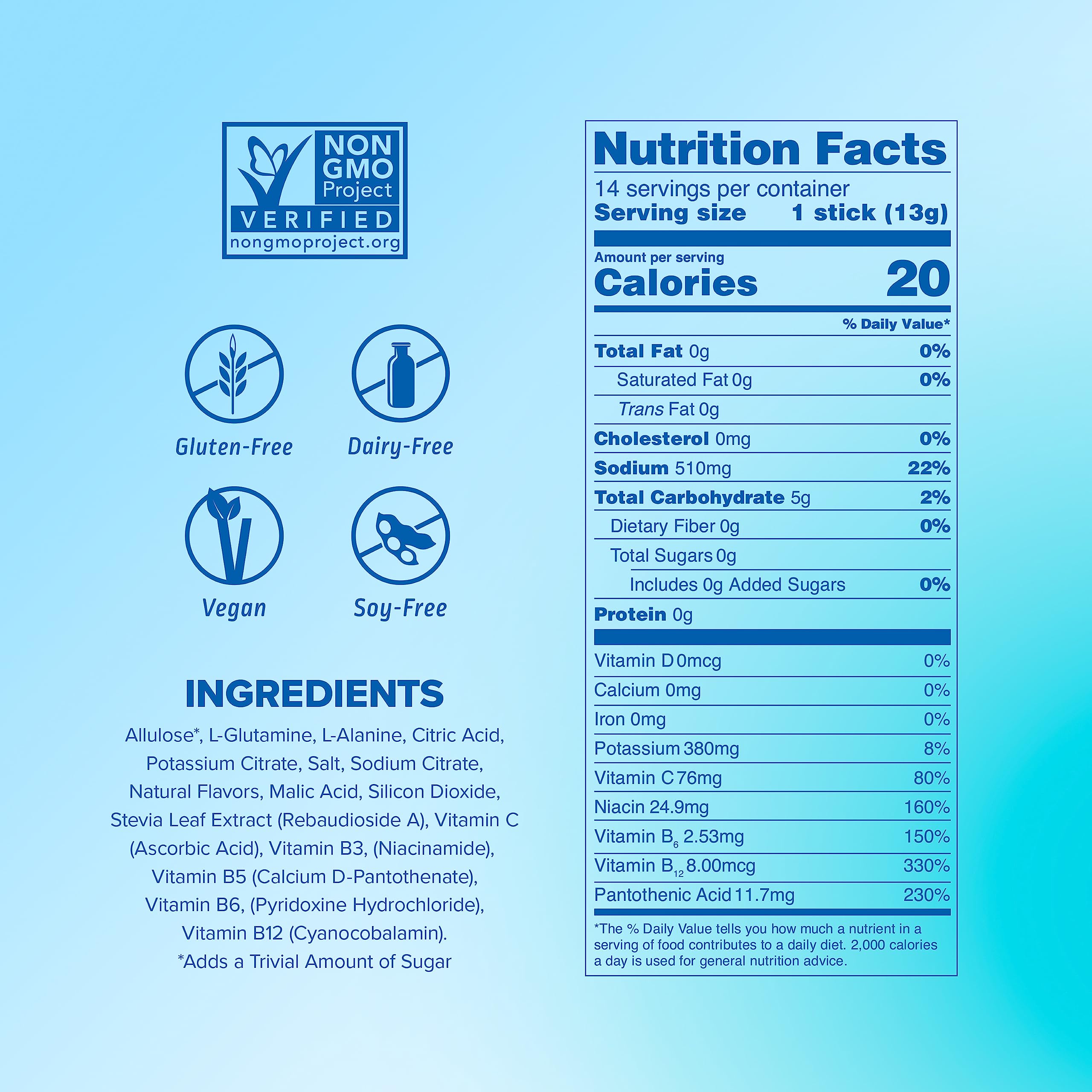 Liquid I.V.® Hydration Multiplier® Sugar-Free - Green Grape - Hydration Powder Packets | Electrolyte Powder Drink Mix | Convenient Single-Serving Sticks | Non-GMO | 14 Servings (Pack of 1)