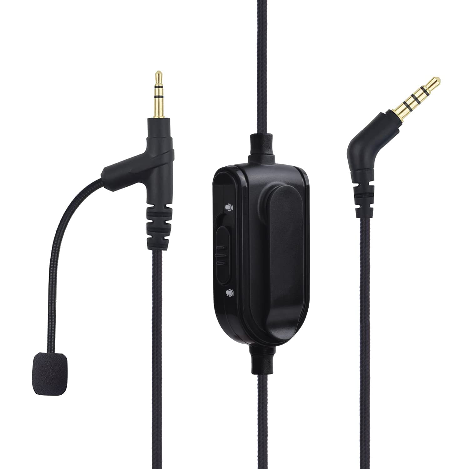 Replacement Cable Boom Microphone for Bose QuietComfort 35 QC25 QC35 QC35 II QC700 Gaming Headphones with inline mute volume control, Works on PC, PS4/PS5 Xbox One Controller (6.5ft, 3.5mm to 2.5mm)