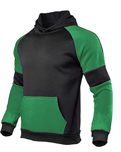Kilborn·pataky Men's Sweatsuits Set Fleece Hoodie and Jogger Two Piece Tracksuits Sweatpants with Sweatshirts Active Casual Outfits (Small, Green)