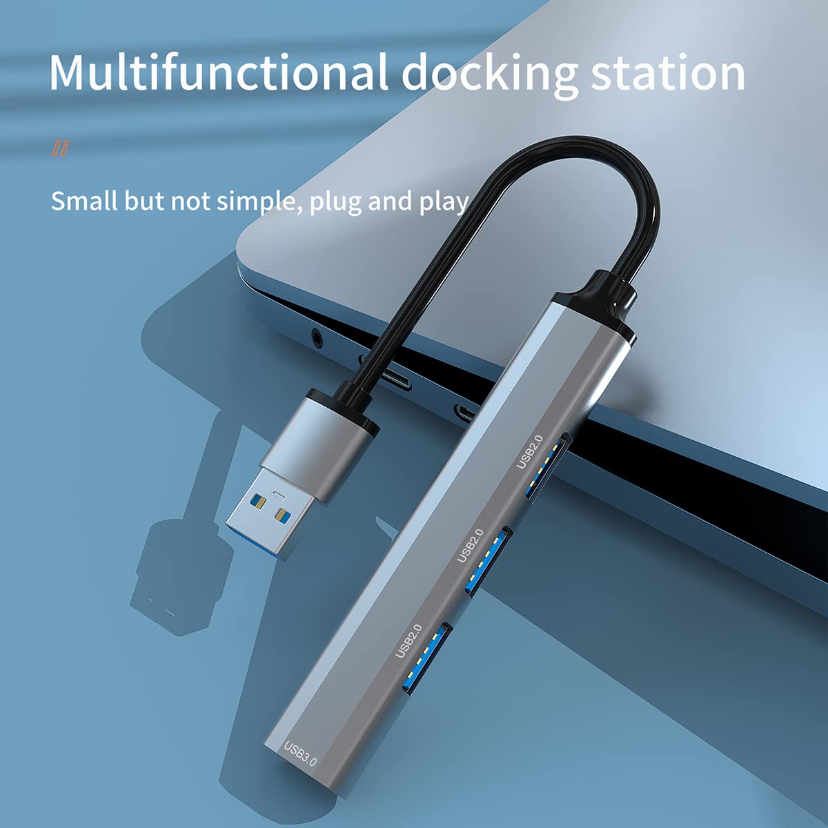 USB 3.0 Hub Extensions, 4-Port USB 3.0 & USB 2.0 Ultra Slim Hub, Portable Multi USB Port HUB for Desktop, Laptop, MacBook, Xbox, PS4, Printer, Flash Drive, Mobile HDD…
