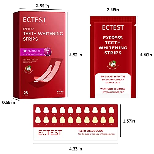 Teeth Whitening Strips for Teeth Sensitive, Professional Teeth Whitening Kit for Coffee Drinker, 28 Teeth Whitener Strips Coconut Flavor, 14 Treatments Easy to Use