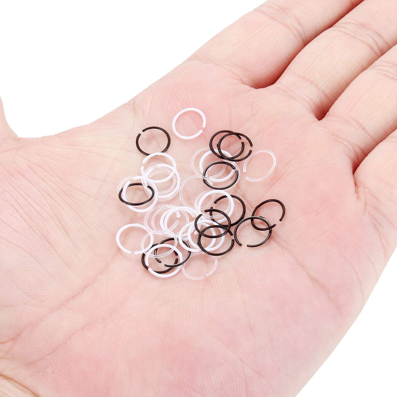 Kridzisw 22G Clear Plastic Silicone Nose Rings Hoop Piercing Retainer Flexible Bioflex Thin Nostril Lip Nose Ring Tragus Cartilage Helix Daith Rook Earrings Piercing Jewelry Work Sport Women Men 8mm