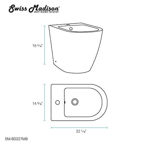Swiss Madison Well Made Forever SM-BD227MB, St. Tropez Bidet in Matte Black