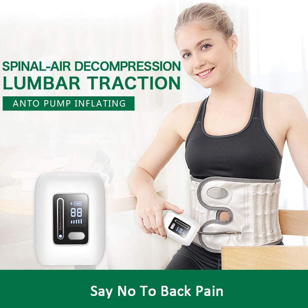 N A Lumbar Support Decompression Belt - Decompression Therapy Back Support Belt - Lower Back Brace Lumbar Belt Support for Pain Relief and Injury Prevention,S