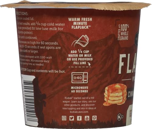 Kodiak Cakes Unleashed Flapjack On The Go Baking Mix, Cinnamon and Maple, 2.25 Ounce