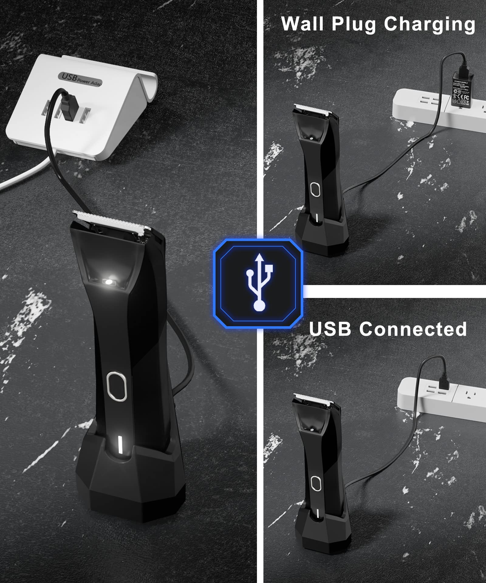 Replacement for MANSCAPED 4.0 Charger Dock with AC Adapter, Wireless Charging Stand Base for MANSCAPED 4.0 Electric Groin Hair Trimmer