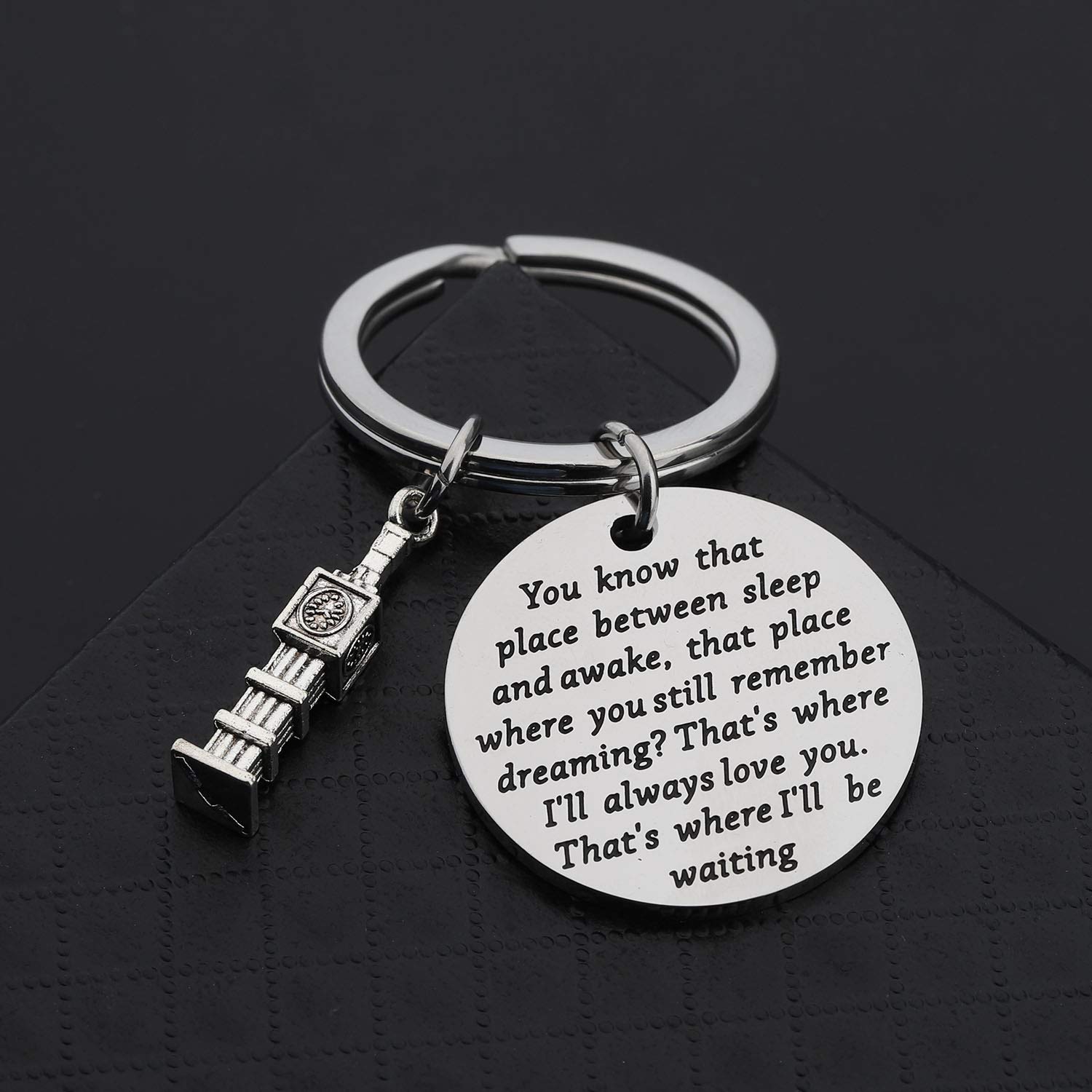 Lywjyb Birdgot Movie Inspired Gift Book Gift Always Love You Gift I'll Be Waiting Keychain (place between sleep and awake ky)