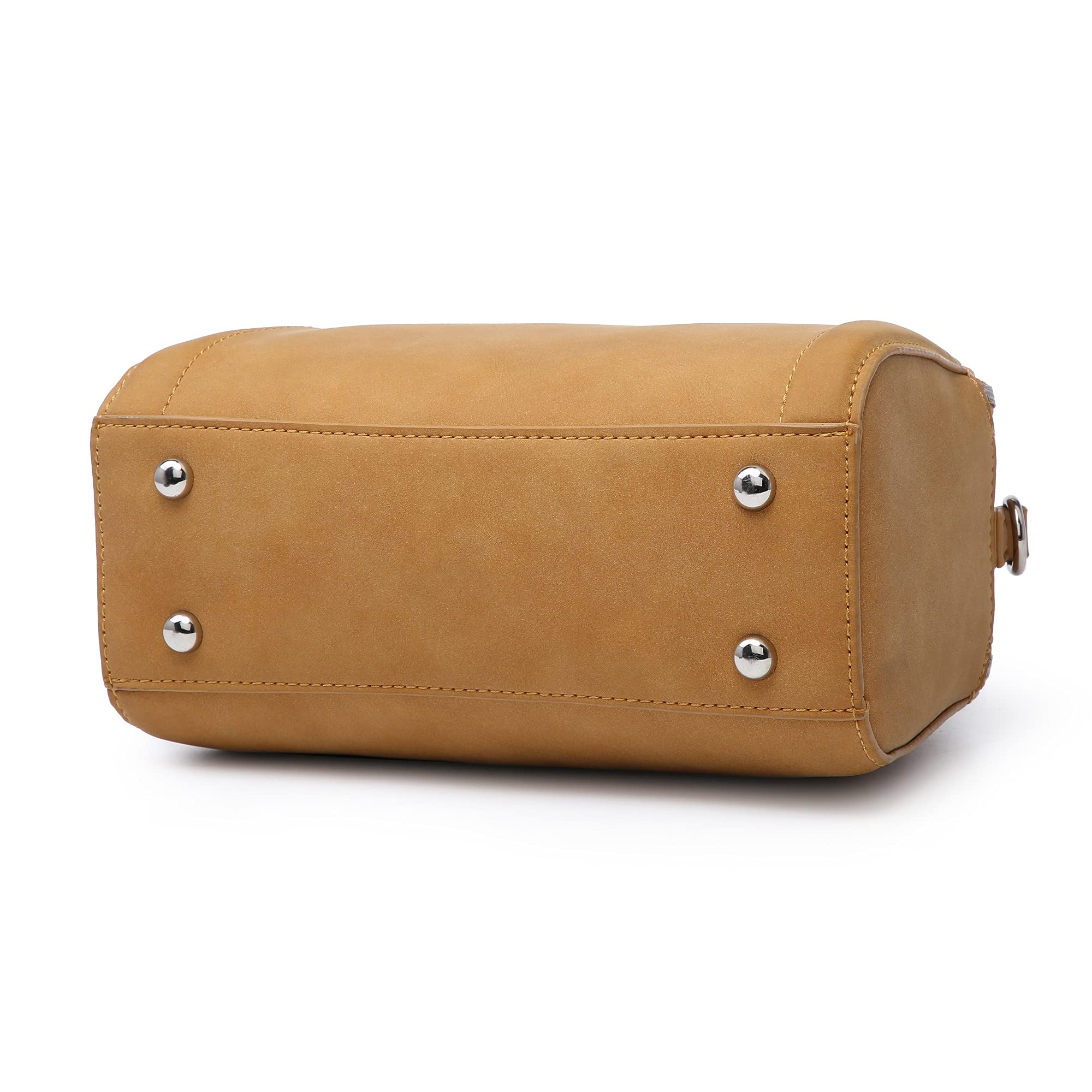 Medium Women Tote Crossbody Bag Satchel Purses PU Leather Fashion Shoulder Bag - camel
