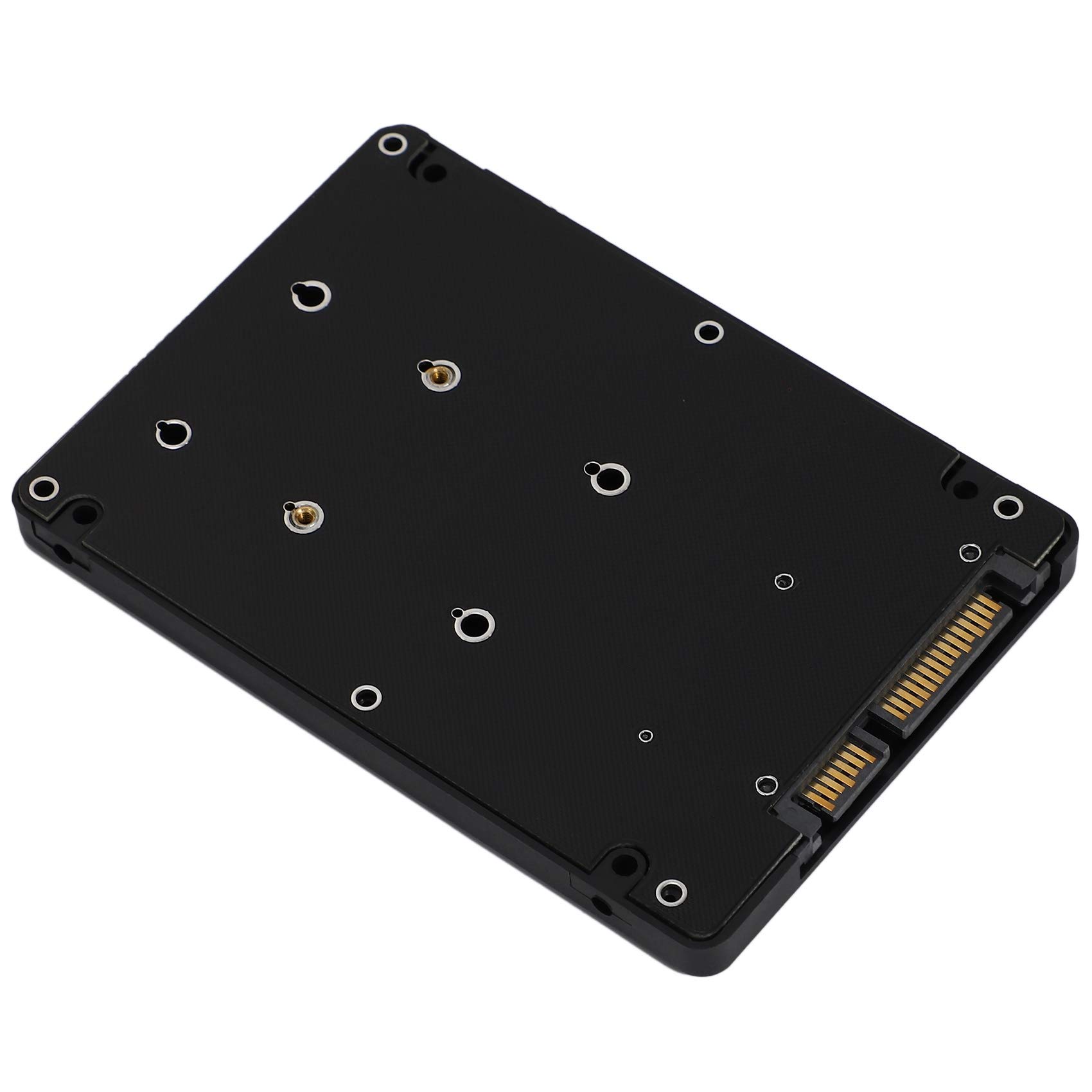 ZHONGHE Mini Pcie mSATA SSD to 2.5 inch SATA3 Adapter Card with Case 7 mm Thickness Black