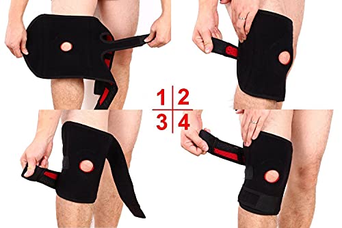 Knee Support Brace, Minor Knee Injury Protect Size Adjustable Unisex Moisture-wicking Knee Brace for Recovering for Knee Strain