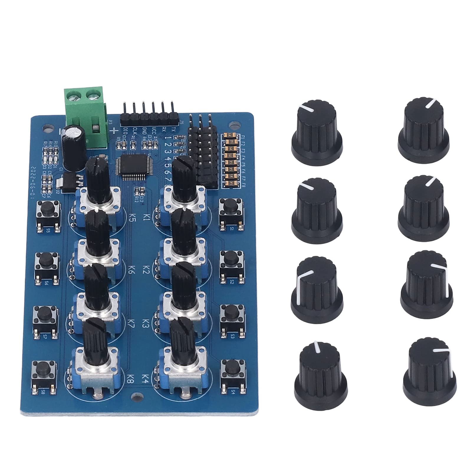 Servo Controller, Accurate 8 Way Steering Gear Controller LED Indicator for RC