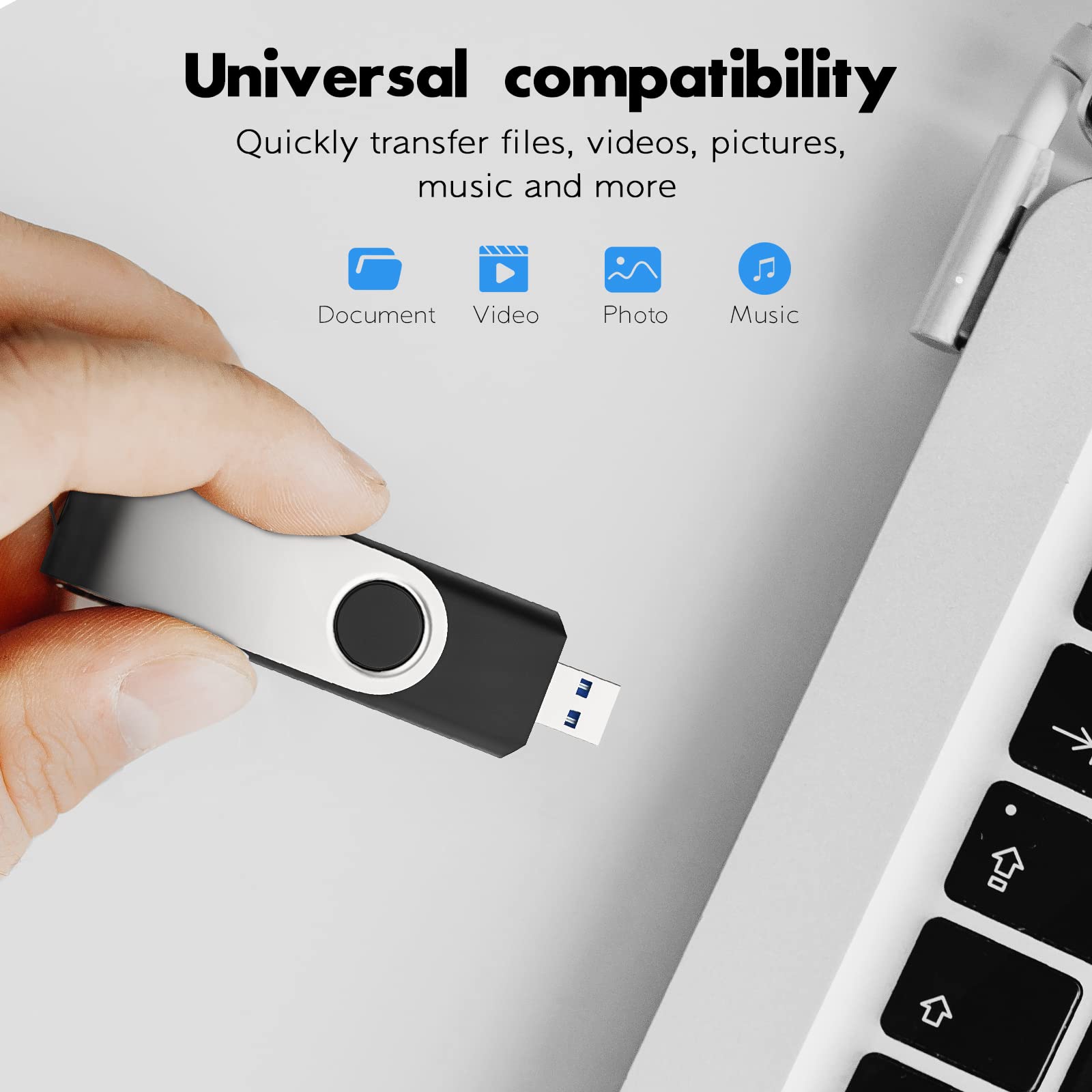 USB Flash Drive 1tb Portable Thumb Drives USB Memory Stick Large Storage 1000G USB Drive External High-Speed Jump Drive, Swivel Bulk Zip Drive for PC/Laptop/Computer