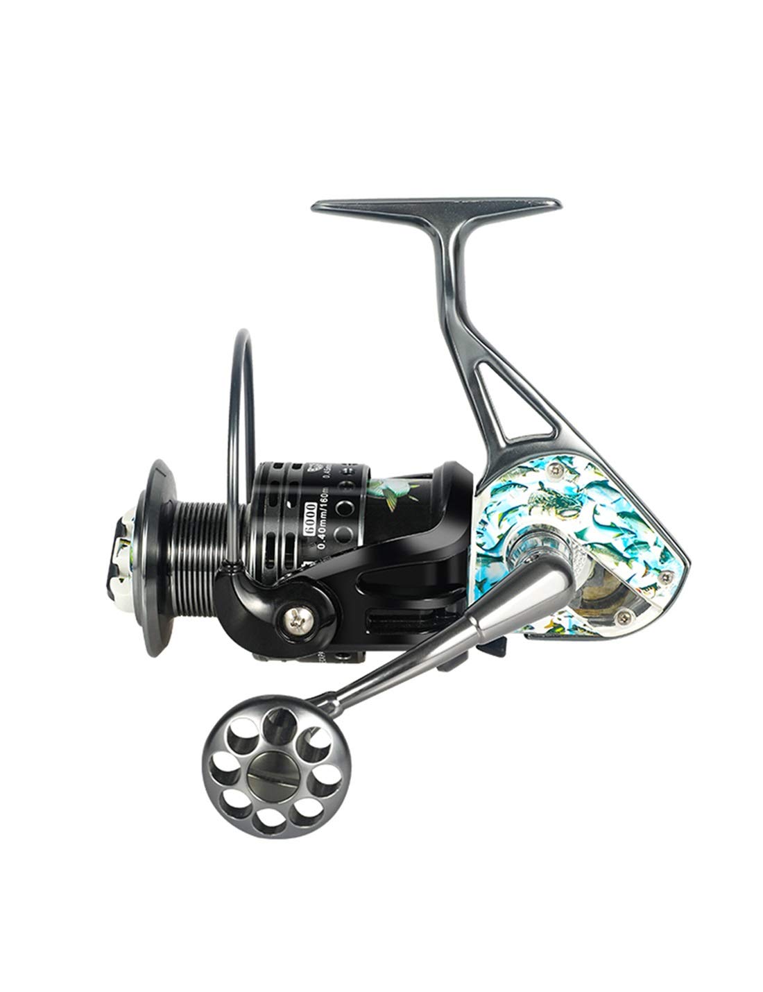 LLJPYX7L Spinning Reel Super Smooth and Large Capacity, 18 Durable Stainless Steel Bearings, 5.5:1 Gear Ratio, Left/Right Interchangeable, high Performance Fishing Reel (Color : 5000)