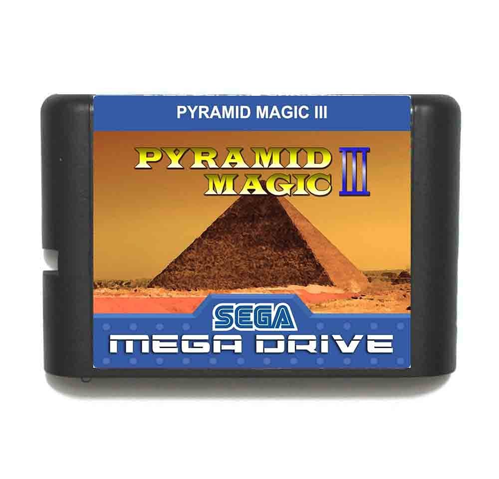 Pyramid Magic 3 16 Bit MD Game Card For Sega Mega Drive For Genesis (Black)
