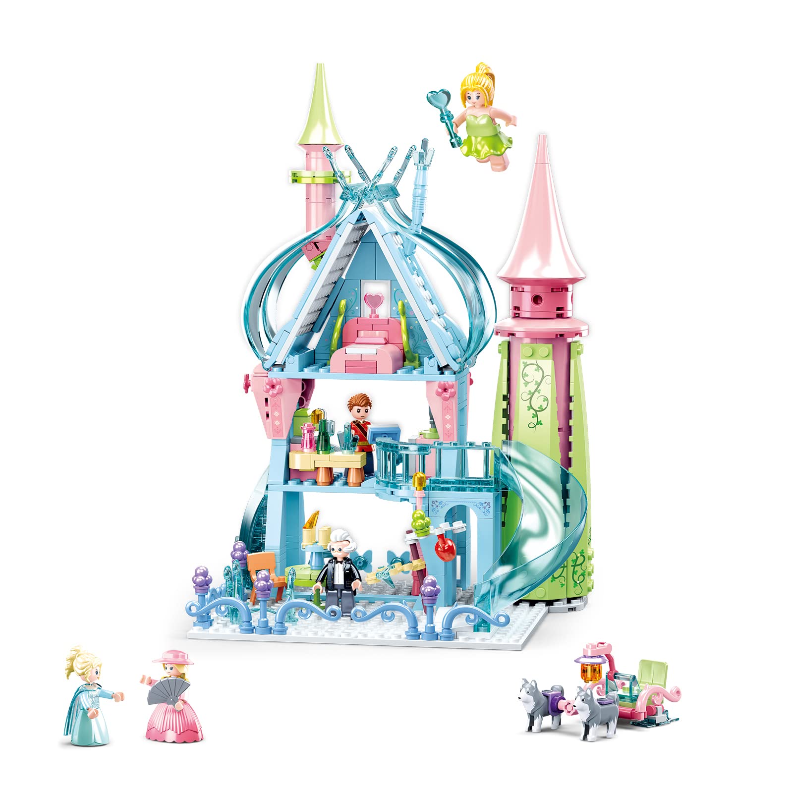 Sluban Building Blocks Toy Fairy Tale Castle Educational Learning Construction Toys Set for Kids Boys Grils (447 pcs)