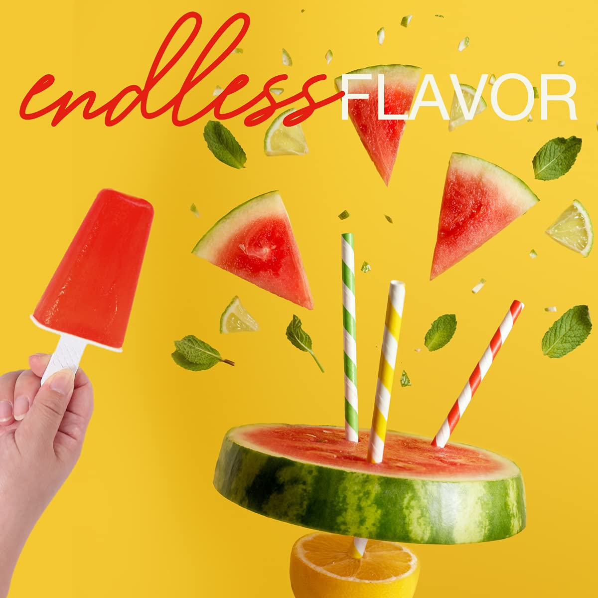 Popsicle Molds Silicone Ice Pop Mold for 6 Pieces, BPA Free, Homemade Frozen Dessert
