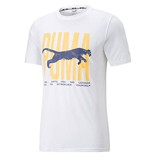 PUMA Men's Graphic Tee 2, White 1.0, Large