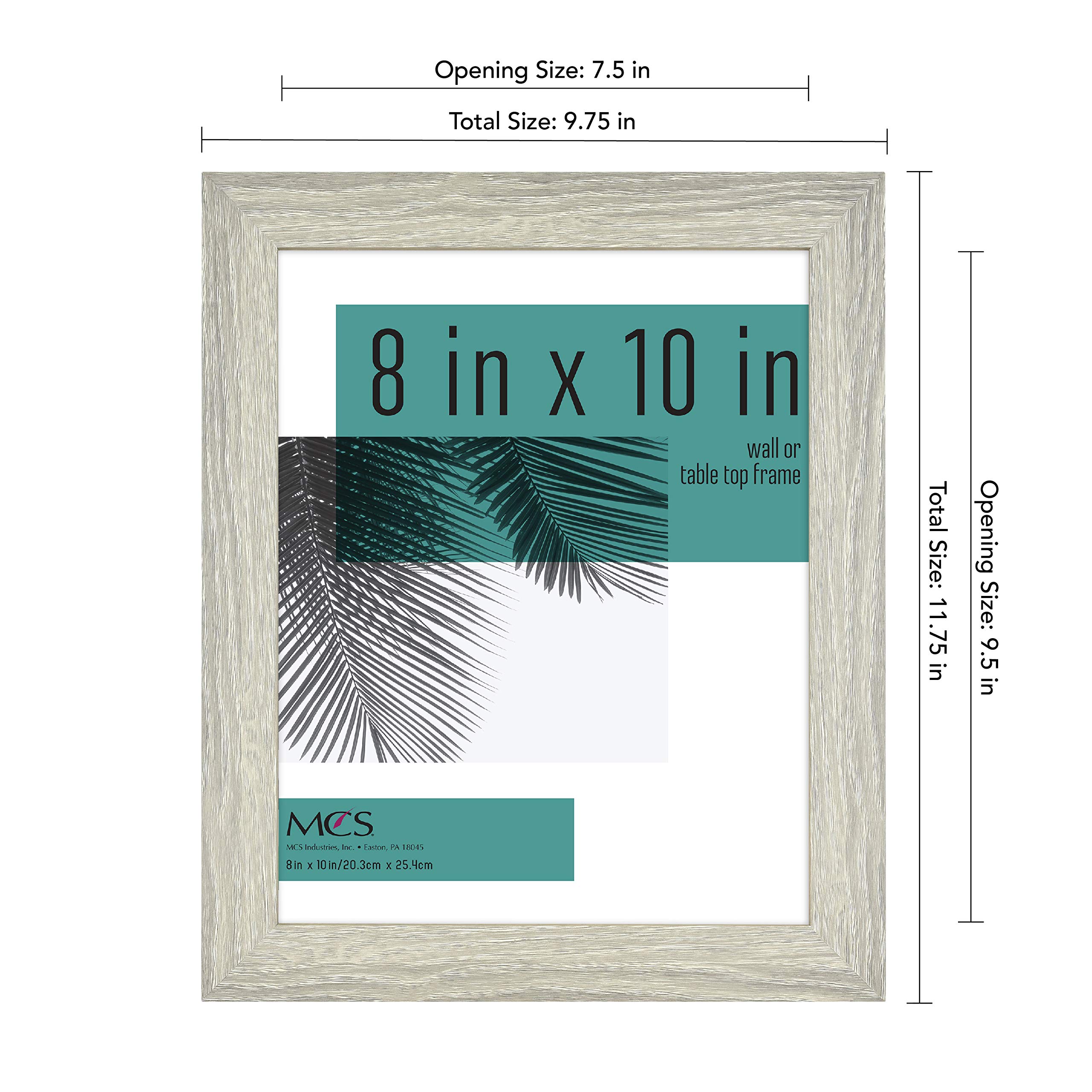 MCS Studio Gallery 8x10 Picture Frame Gray Woodgrain, Vertical & Horizontal Wall Hanging & Easel for Tapletop Display, Rectangle Photo Frame for Photos, Posters & Art Prints (2-Pack)