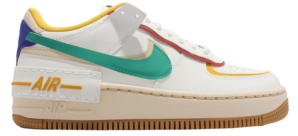Nike AIR Force 1 Shadow White/Yellow/RED/Green CI0919 118 Women's Size 8.5 KC