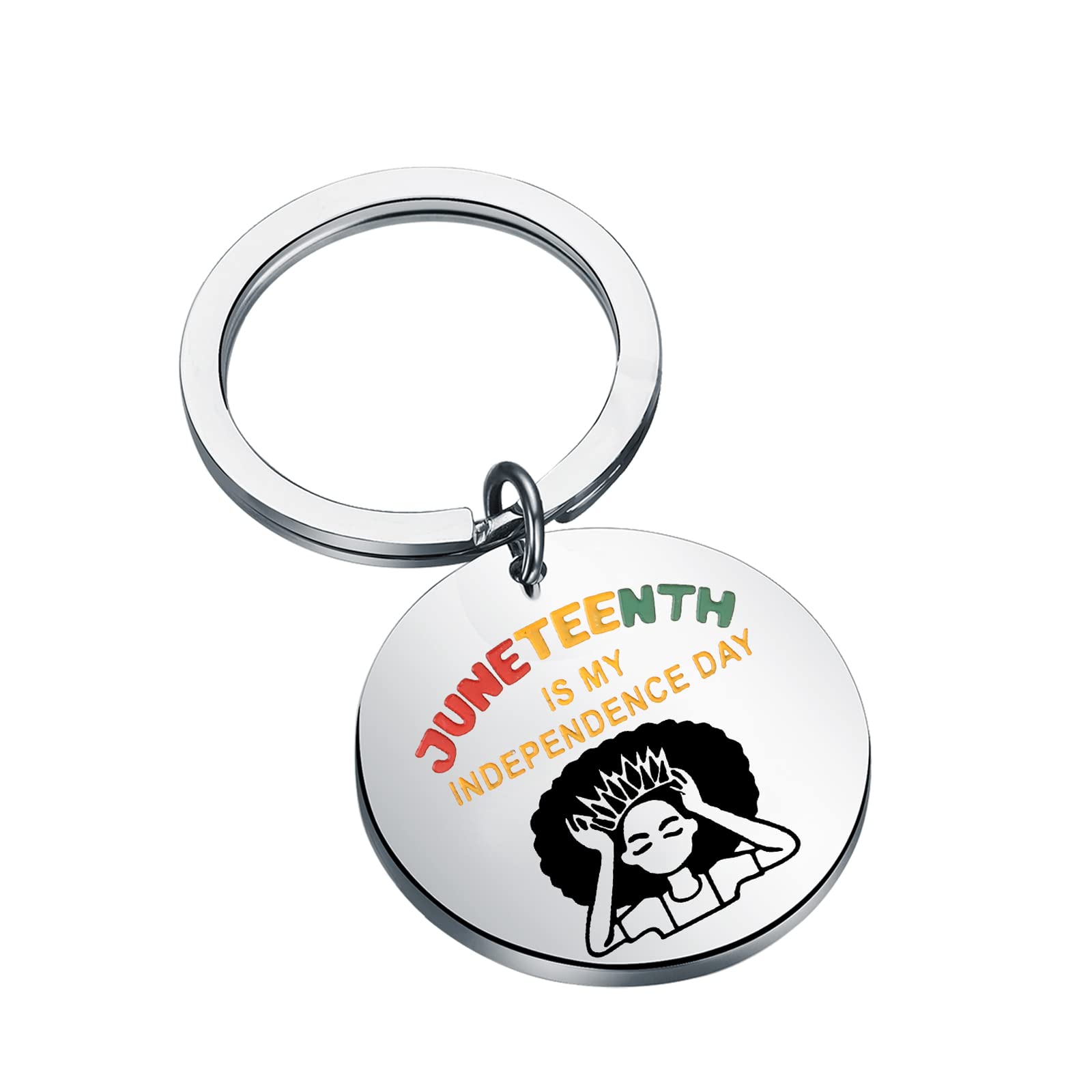 PENQI Black History month gift black history pride jewelry Juneteenth keychain Juneteenth Is My Independence Day keychain (Independence Day keychain)