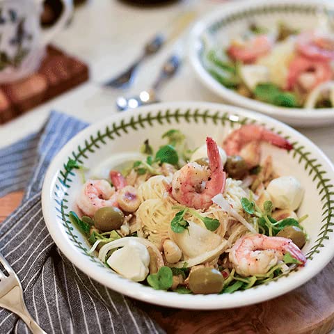 Portmeirion Botanic Garden 30 Piece Earthenware Dish Set | Dinnerware Set for 6 | Earthenware Dish Set | Includes Dinner Plates, Side Plates, Mugs, Soup Bowls, & Pasta Bowls